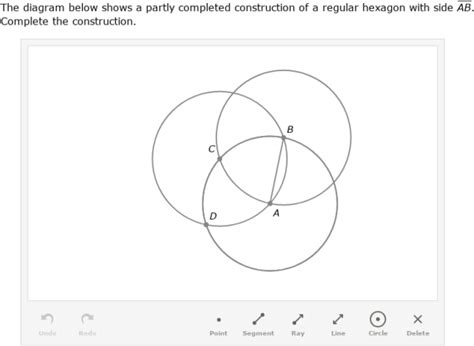 Ixl Construct An Equilateral Triangle Or Regular Hexagon Geometry Practice