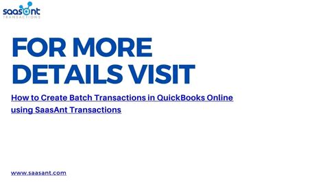 Ppt 5 How To Create Batch Transactions In Quickbooks Online Using Saasant Transactions