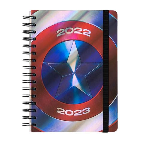 Erik Editores Agenda Scolaire Vue Semaine A Marvel Captain America Shield Mois