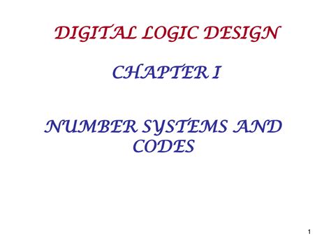 Ppt Presentation On Number Systems And Codes Slides Digital Electronics Docsity
