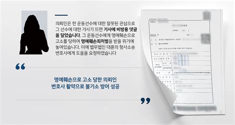 명예훼손처벌 방어 형사소송변호사 도움으로 사이버명예훼손 불기소 방어 성공 대륜