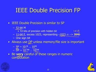 Single Precision Floating Point Format Ppt Programming Languages Computing