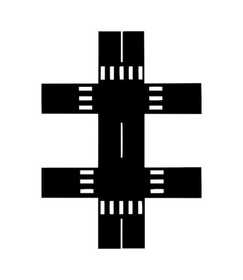 Premium Vector Vector Illustration Of Road And Crossroad