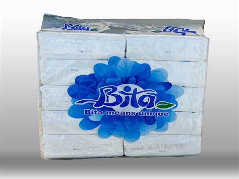 دستمال کاغذی بیتا با جعبه؛ طبیعی بافت لطیف جذب رطوبت ضد آلرژی Bita