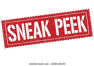 Sneak Peek Grunge Rubber Stamp On Stock Vector Royalty Free
