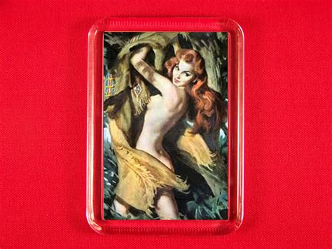 Fridge Magnets Set Of 4 Sexy Pinups Pulp Horror Werewolf Etsy