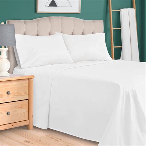 Bnm 300 Thread Count Egyptian Cotton Sheet Set Split King White