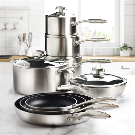 Scanpan Cx Cookware Set 13 Piece Stainless Steel Nonstick Cutlery And More