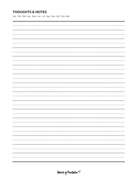 Notes Templates World Of Printables