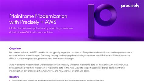 Mainframe Modernization With Precisely And Aws