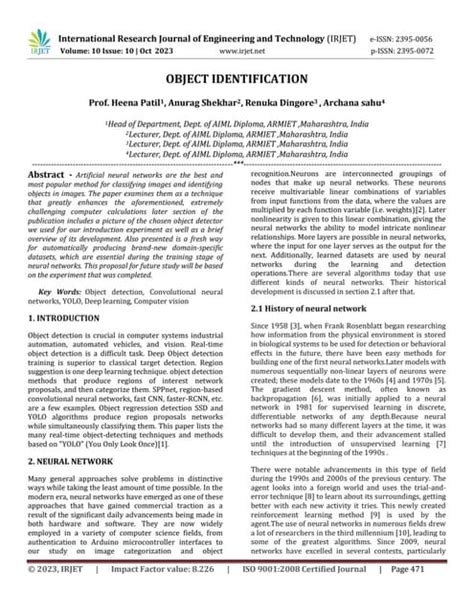 Object Identification Pdf