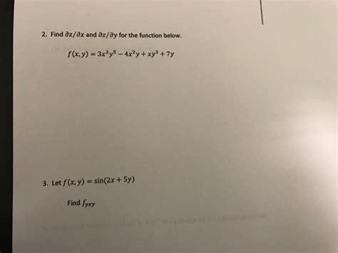 solved find partial differential z partial differential x