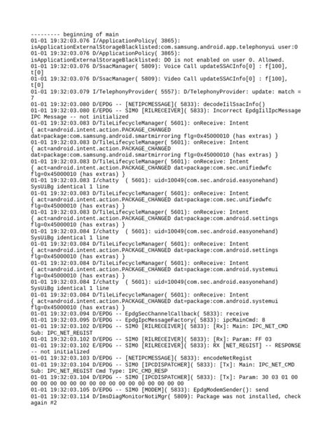 logcat csc compare log pdf