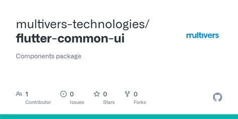 Github Multivers Technologiesflutter Common Ui Components Package
