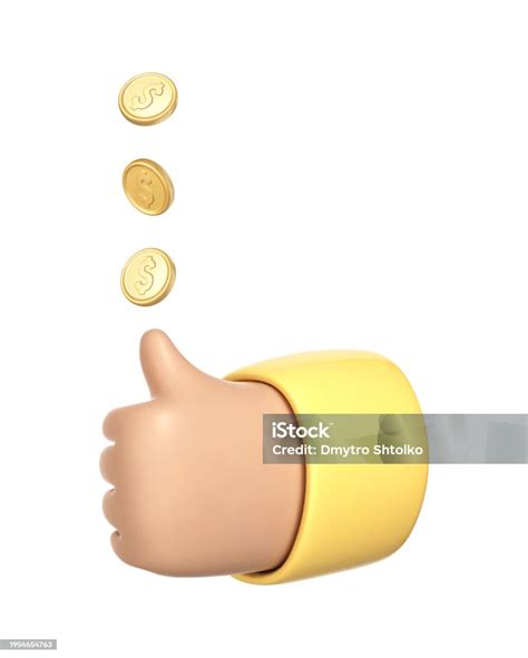 3d 만화 손 금화를 던지고 있습니다 우연에 의한 의사 결정 흥분 행운 행운의 개념 벡터 3d 일러스트 레이 션 던지기에 대한 스톡 벡터 아트 및 기타 이미지 Istock