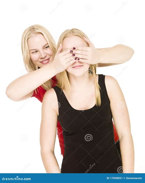 Girls Playing Peek A Boo Stock Image Image Of Female 17038051