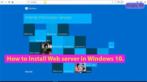 How To Install Web Server In Windows 10 Youtube