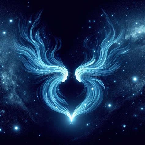 Twin Flame Couple Soulmates The Concept Of Magical Esoteric Tantric Spiritual Love Stock