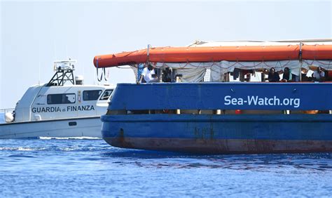 German Rescue Ship Arrives In Italian Waters Against Orders