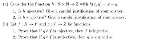 Solved A Consider The Function H Nnz With H X Y Xy Chegg Com