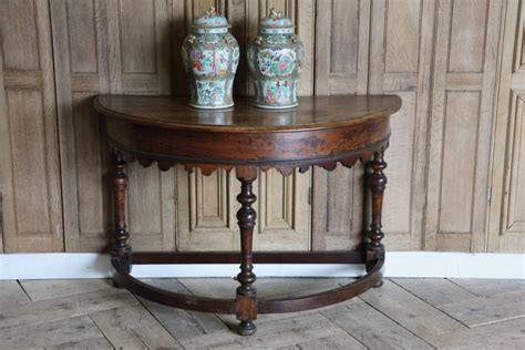 William And Mary Half Round Console Table Occasional Tables
