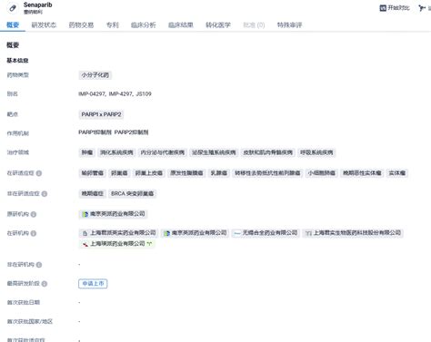 英派药业parp抑制剂塞纳帕利3期研究登上《自然》子刊，针对卵巢癌