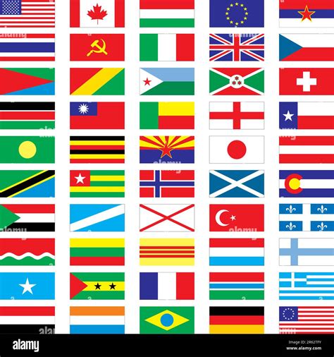 50 Vector Flags Vector Illustration Stock Vector Image Art Alamy