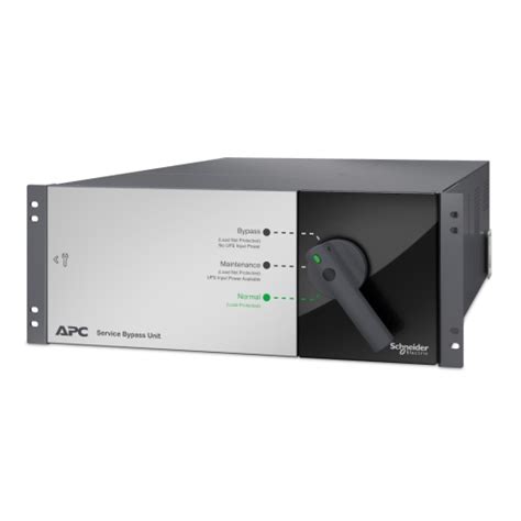 Apc Service Bypass Unit For Sryl 200 208 230 240v 125a Mbb Hardwire Input Output Apc