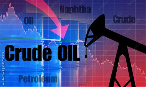 Crude Oil Logo Next To The Pump Concept Crude Oil Getting Cheaper