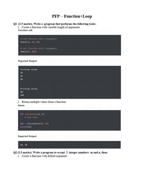 Funtion Loop Pdf Teaching Methods And Materials