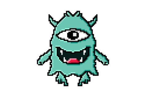 Pixel Art Cute Monster Design Graphic By Hiskia Revaldo · Creative Fabrica