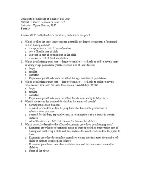 Natural Resource Economics Pdf Sustainability Economics