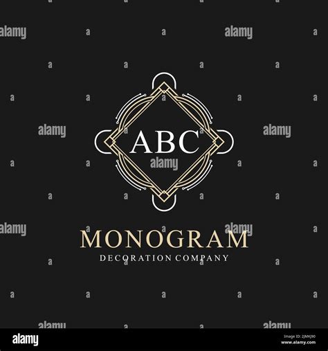 Luxury Initials Monogram Logo Design With Vintage Art Decorative Style