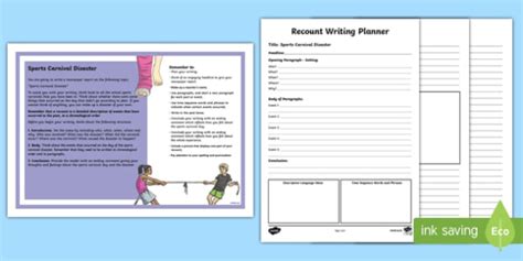 Year 5 Recount Writing Sports Carnival Disaster