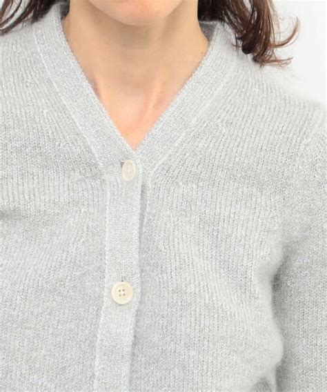 Bacca（バッカ）の「ラメモヘヤミックスヤーンニットカーディガン（ニットセーター）」 Wear