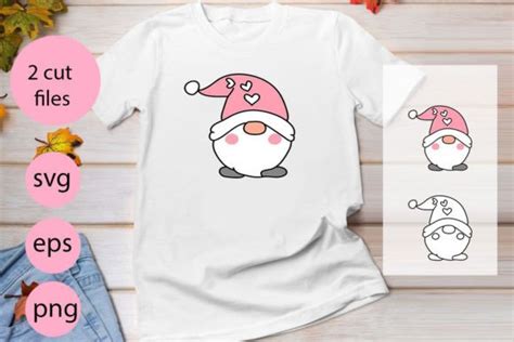 Pink Valentie Gnome Svg Eps Png Graphic By Mini · Creative Fabrica