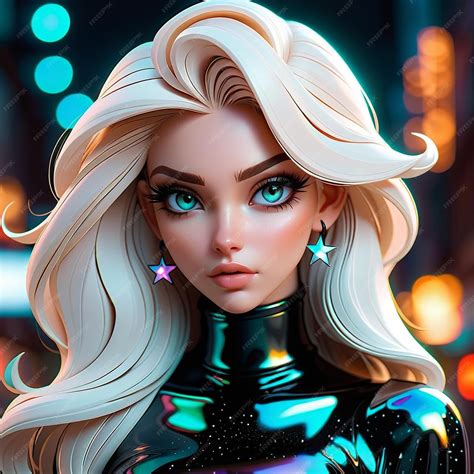 Premium Ai Image 3d Cute Girl Cartoon