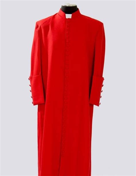 Mens 33 Button Cassock And Band Cincture Clergy Robe Red Holy Land Art Company Llc
