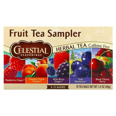 셀레셜시즈닝스 Celestial Seasonings 과일차 샘플러 카페인 무함유 5가지 향 티백 18개입 40g1