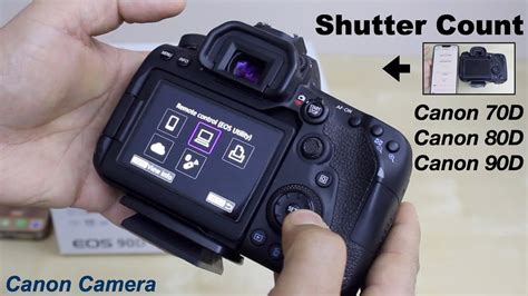 How To Check Shutter Count On Canon 70d 80d And 90d Camera Youtube