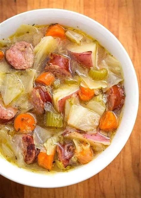 Moment Pot Kielbasa Cabbage Potato Soup Deesviral