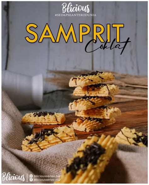 Samprit Coklat Belgian Dark Chocolate Almond Pure Butter Kuih Biskut