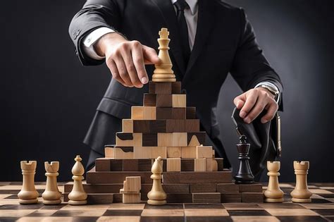 Premium Photo Business Success Concept With Chessboard Side View Man