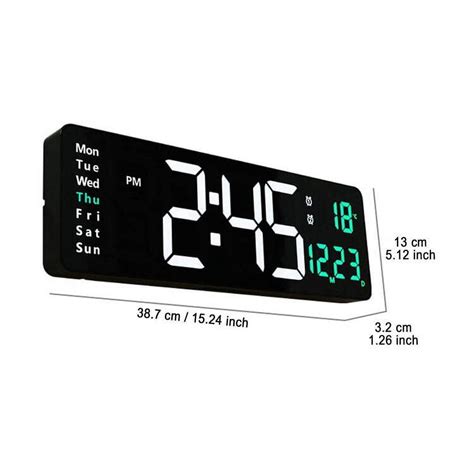 Alarm Clock Large Wall Clocks Battery Operated Large Led Digital Wall