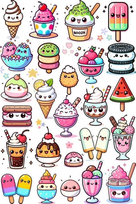 Kawaii Ice Cream Clipart Graphic By Lelix Art · Creative Fabrica