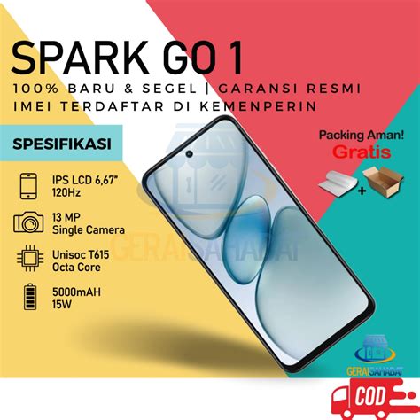 Jual Tecno Spark Go Gb Gb Garansi Resmi Bulan Shopee Indonesia