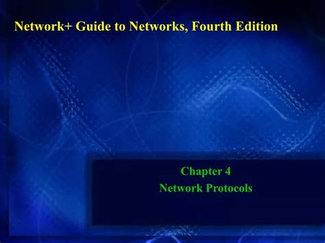 PPT Network Guide To Networks Fourth Edition PowerPoint Presentation ID 6089870