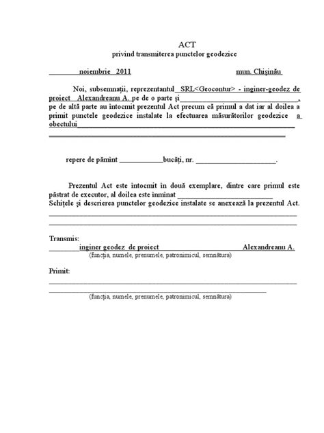 Act De Primire Predare Geocontur Pdf