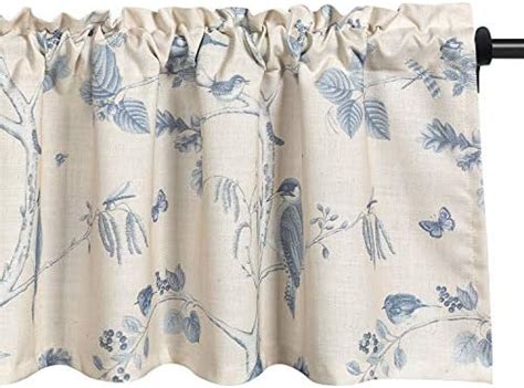 Vogol Curtain Valances Green Leaves Meticulous Printed