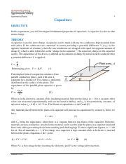 Exploring Capacitors Fundamental Properties Experiments Course Hero